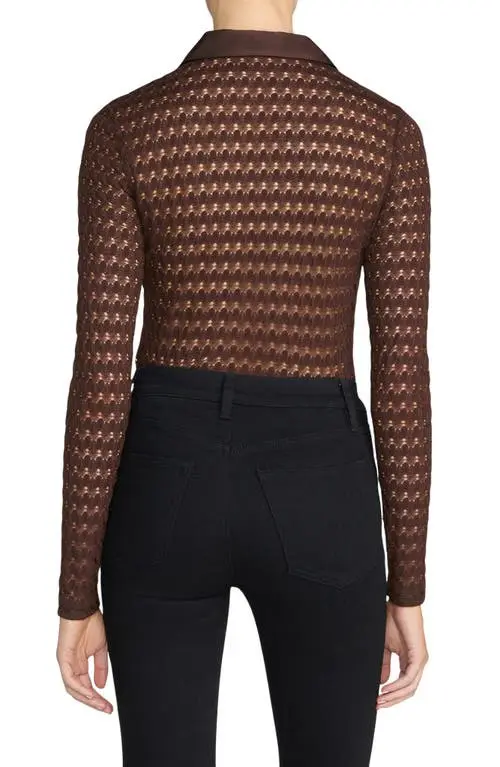 FRAME Bubble Stitch Button-up Shirt - Chestnut