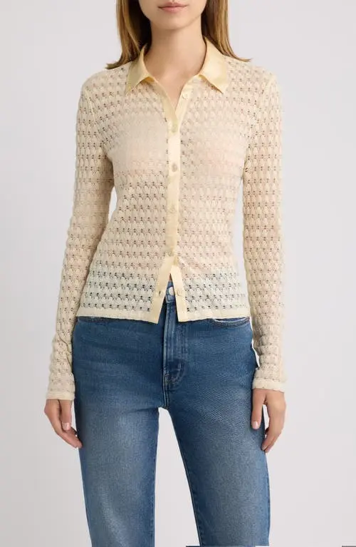 FRAME Bubble Stitch Shirt - Cream