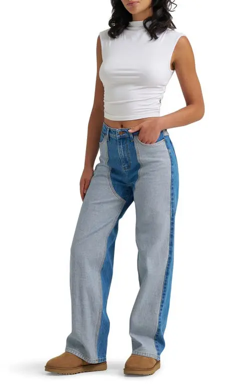 Wrangler Loose Straight Jeans With Two-tone Wash