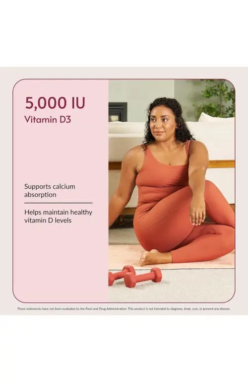 BARIATRIC ADVANTAGE Vitamin D3 5000 Iu High Potency Bone Support Capsules 180 Count