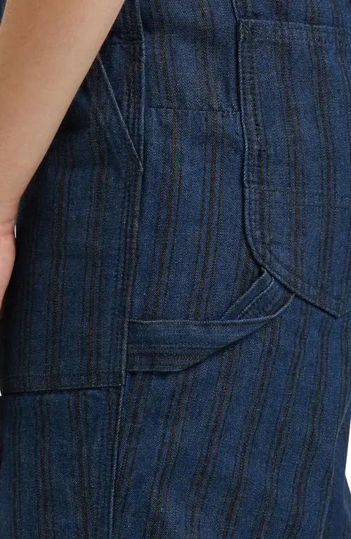 LEEM Slim Straight Hickory Striped Overalls