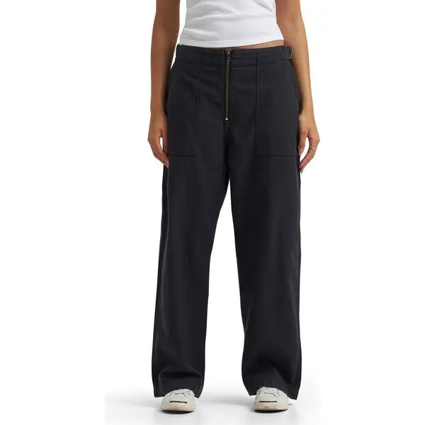 LEEM Loose Utility Pants - Washed Black