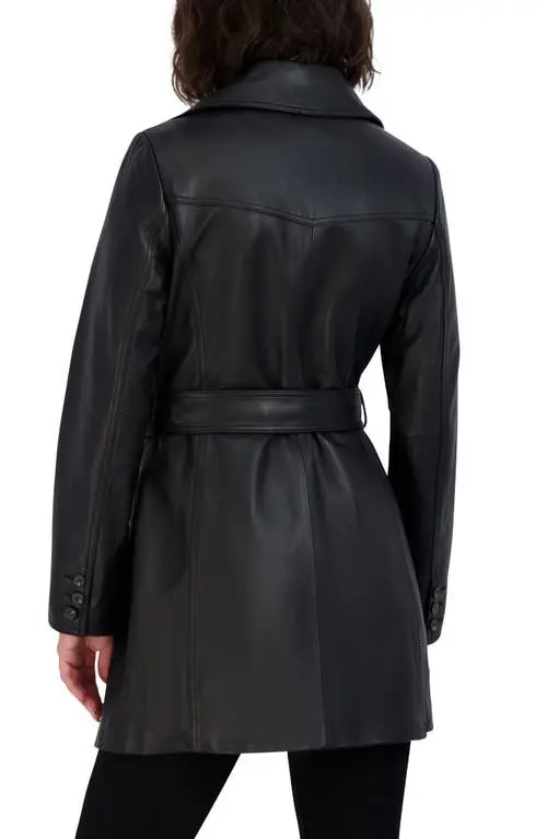 Tahari Nicole Leather Coat