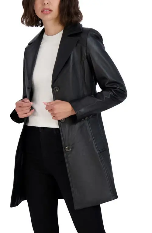 Tahari Nicole Leather Coat