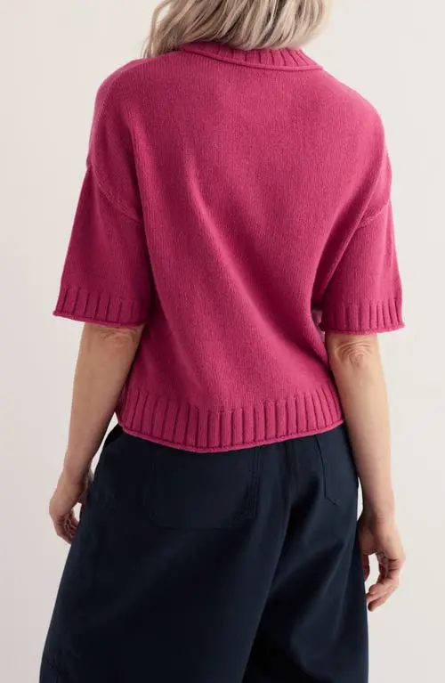 SEASALT CORNWALL Fistral Short Sleeve Sweater - Rosa