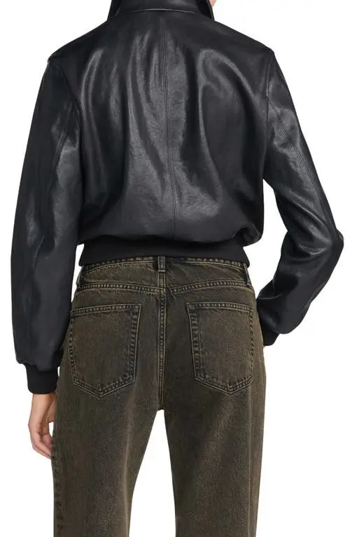 FRAME Leather Bomber Jacket