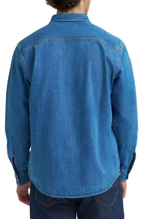LEEM 91-j Worker Long Sve Button Up Shirt