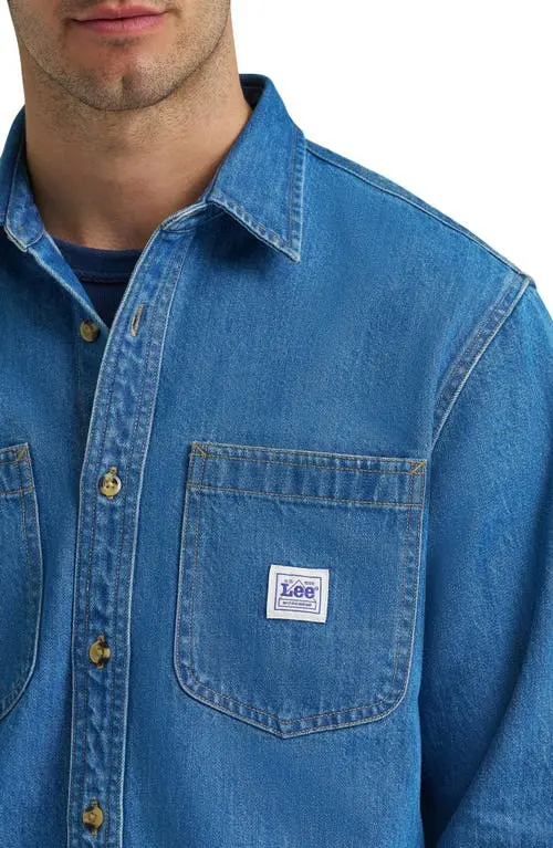LEEM 91-j Worker Long Sve Button Up Shirt