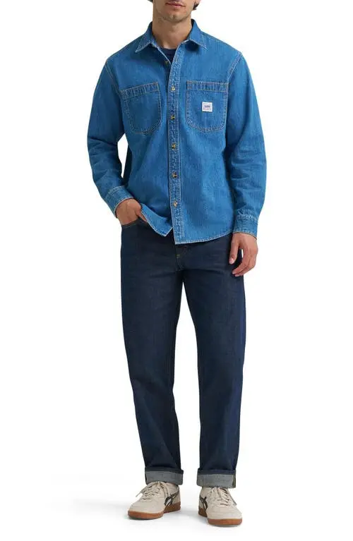 LEEM 91-j Worker Long Sve Button Up Shirt