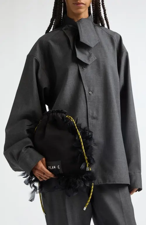 Plan C Feather Bucket Bag