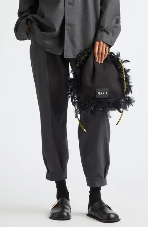 Plan C Feather Bucket Bag