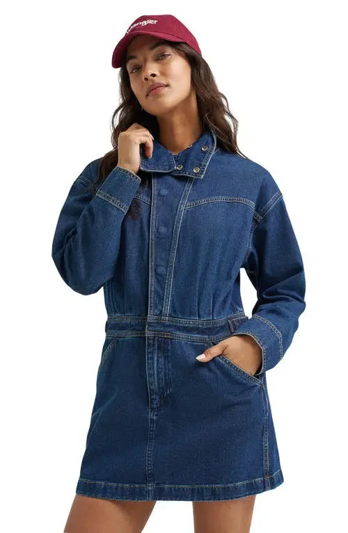 Wrangler Moto Long Sleeve Minidress