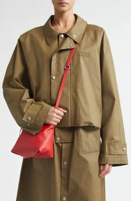 MAISON MARGIELA Folded J Leather Shoulder Bag - Barbados Cherry