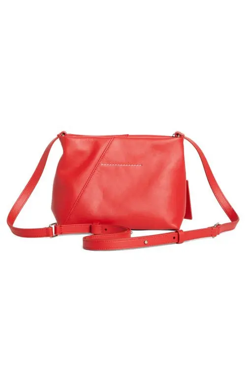MAISON MARGIELA Folded J Leather Shoulder Bag - Barbados Cherry