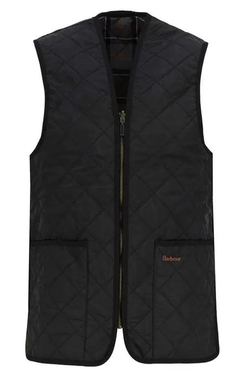 Barbour Zip Line Quilted Vest - Black/modern