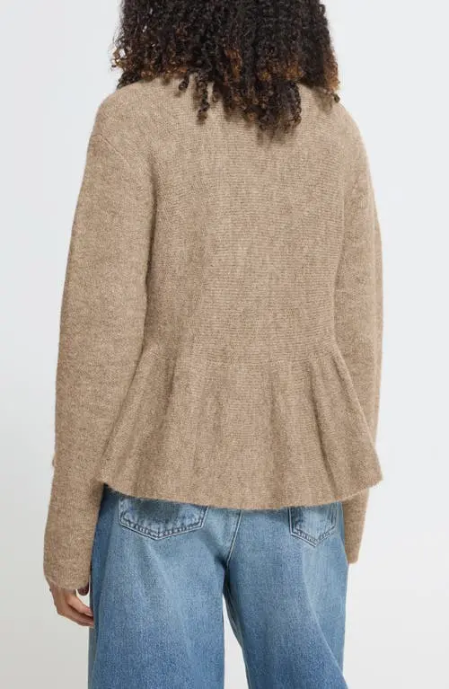 ICHI Peplum Cardigan