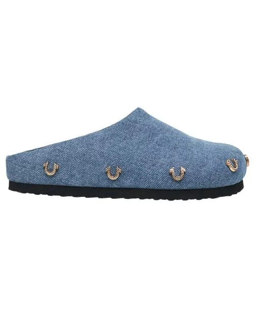 True Religion Embellished Logo Clogs