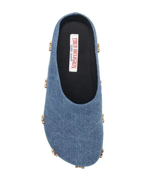 True Religion Embellished Logo Clogs