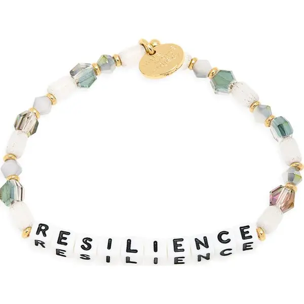 LITTLE WORDS PROJECT Resilience Stretch Bracelet - White
