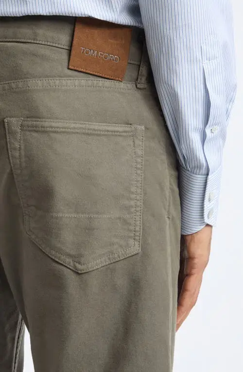 TOM FORD Straight Fit Moleskin Pants - Tcr Titanium