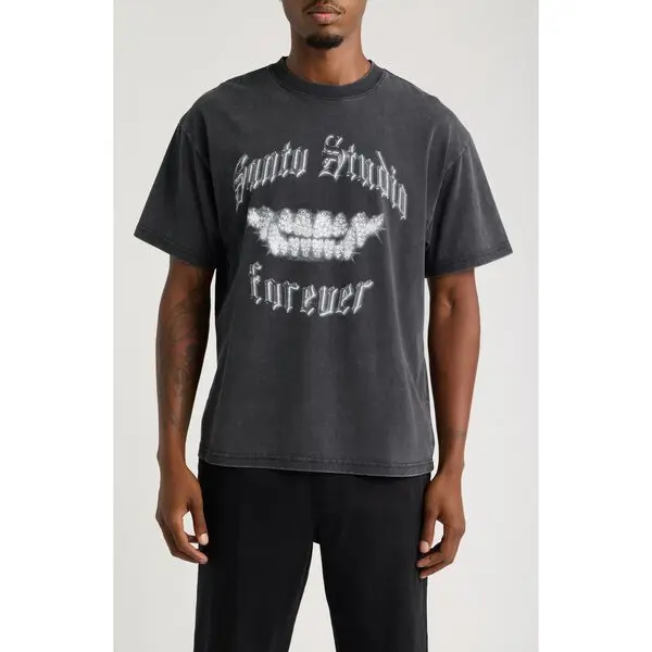 SANTO STUDIO Fangs Forever Graphic Cotton T-shirt