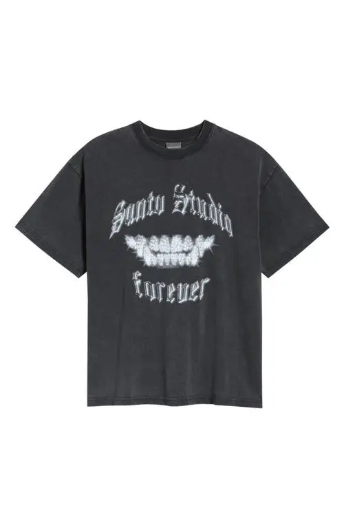 SANTO STUDIO Fangs Forever Graphic Cotton T-shirt