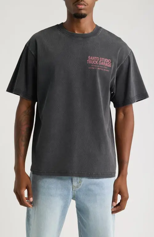 SANTO STUDIO Garage Graphic Cotton T-shirt
