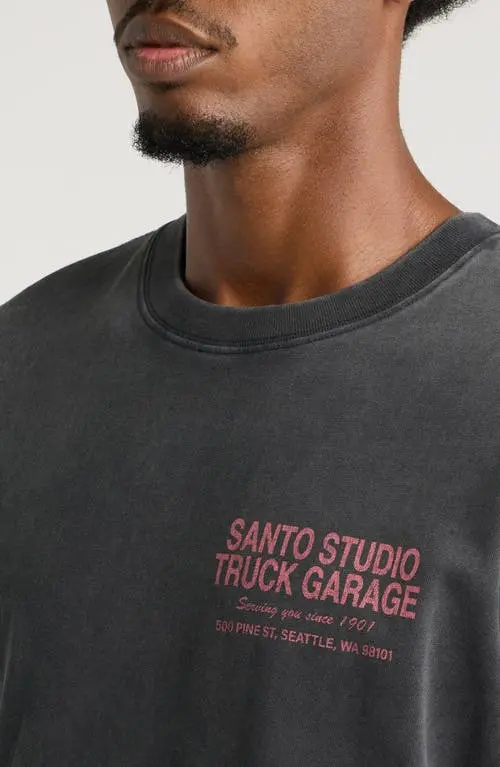 SANTO STUDIO Garage Graphic Cotton T-shirt