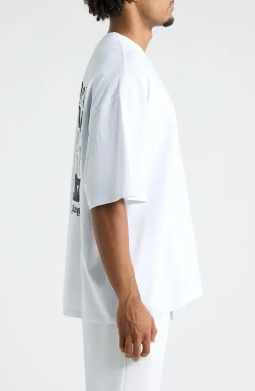 PLAY PALM ANGELS Logo Graphic Boxy T-shirt