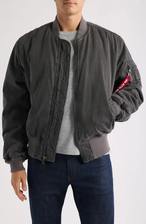 Alpha Industries Ma-1 Heritage Cotton Bomber Jacket - Black