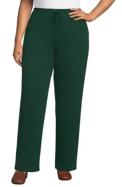 LANDS' END Serious Sweats High Rise Pants - Pine