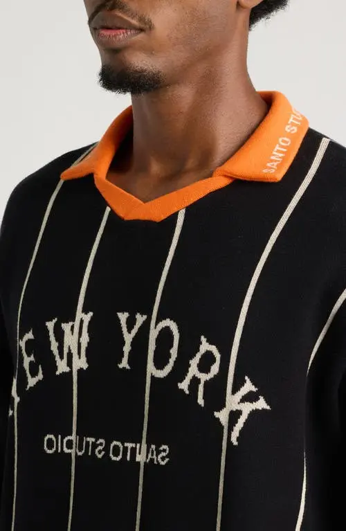 SANTO STUDIO 125 Cotton Rugby Sweater