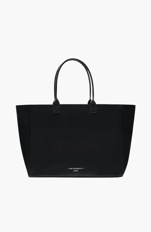 ANINE BING Leo Coated Canvas Tote - Black
