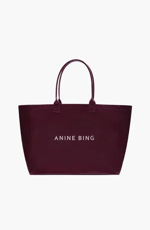 ANINE BING Leo Coated Canvas Tote