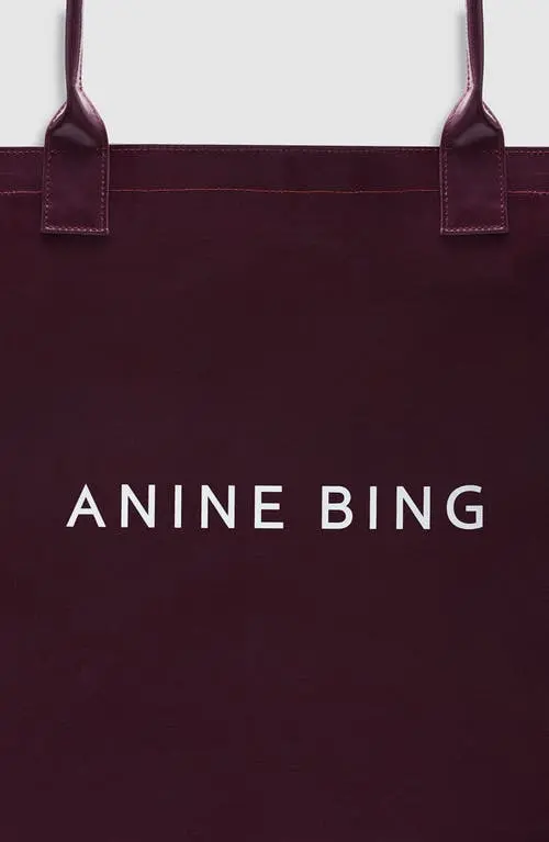 ANINE BING Leo Coated Canvas Tote