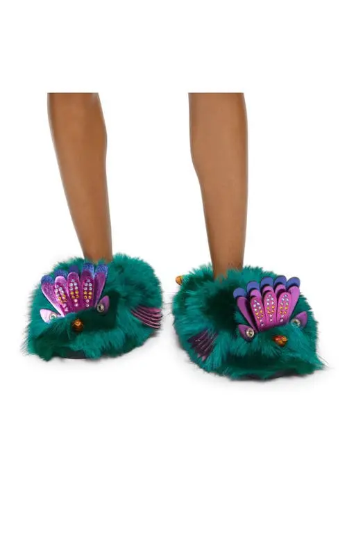 Kurt Geiger Eagle Fluff Faux Fur Slipper
