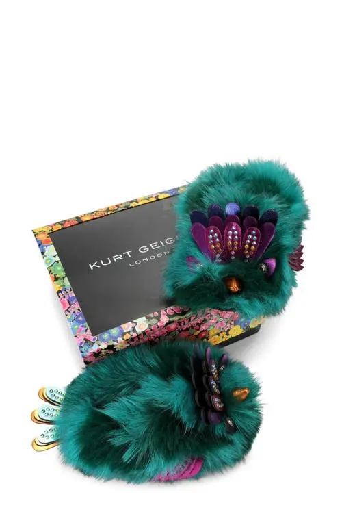 Kurt Geiger Faux Fur Embellished Slipper