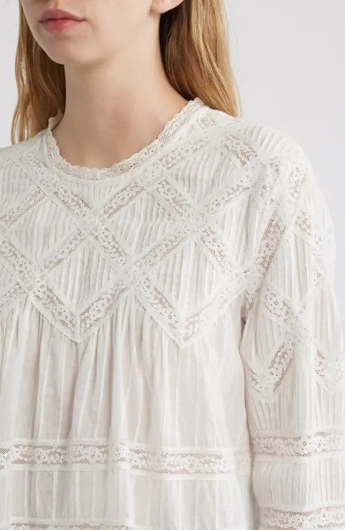 The Great. Lattice Lace Victorian Top