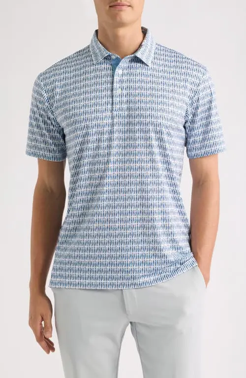 SWANNIES Sardine Print Performance Golf Polo