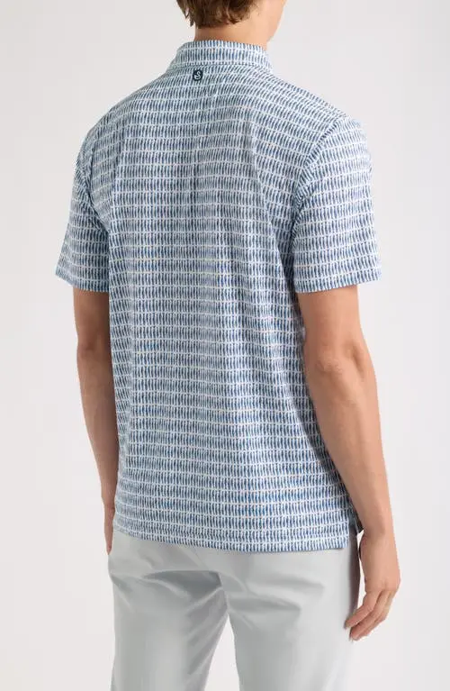 SWANNIES Sardine Print Performance Golf Polo