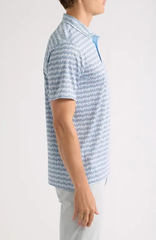 SWANNIES Sardine Print Performance Golf Polo