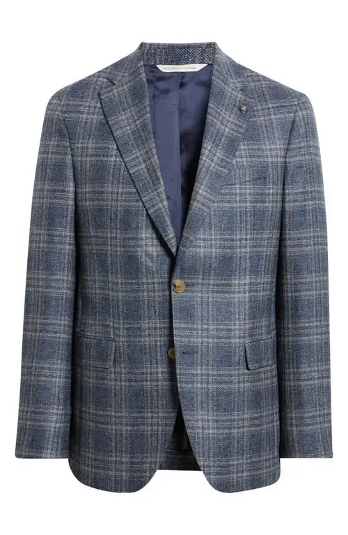 JACK VICTOR Midland Windowpane Wool Sport Coat - Blue