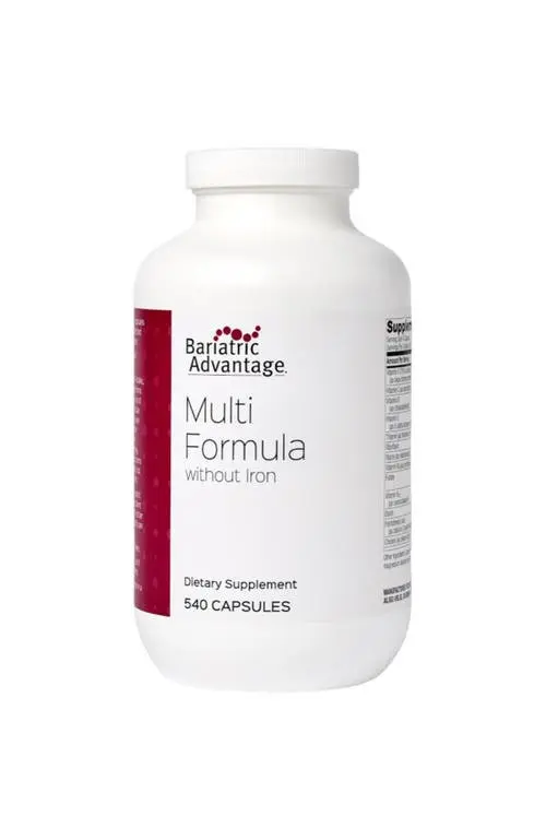 BARIATRIC ADVANTAGE Multi Formula High Potency Daily Multivitamin Without Iron 540 Capsules