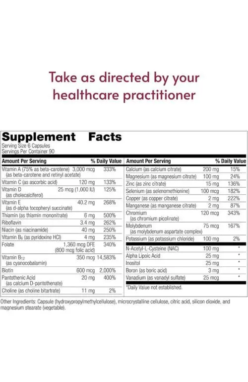 BARIATRIC ADVANTAGE Multi Formula High Potency Daily Multivitamin Without Iron 540 Capsules