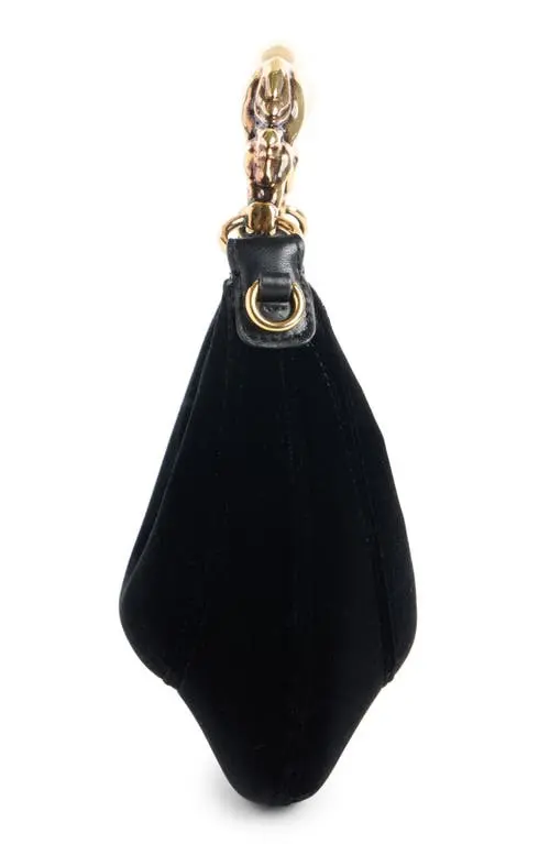 Chloé Chain Horse Crescent Bag - Black