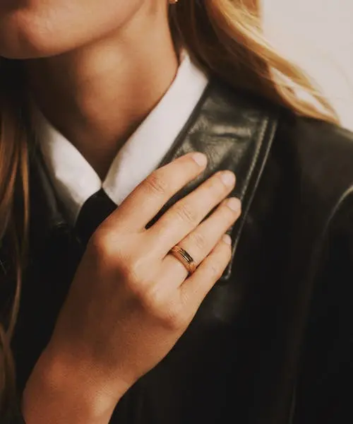 THEIR STUDIOS Alfie Groove Dome Ring In 14k Recycled Solid Gold - 6
