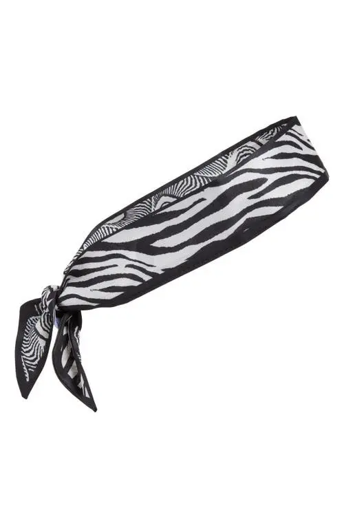 L. Erickson Nala Hair Scarf - Black/white