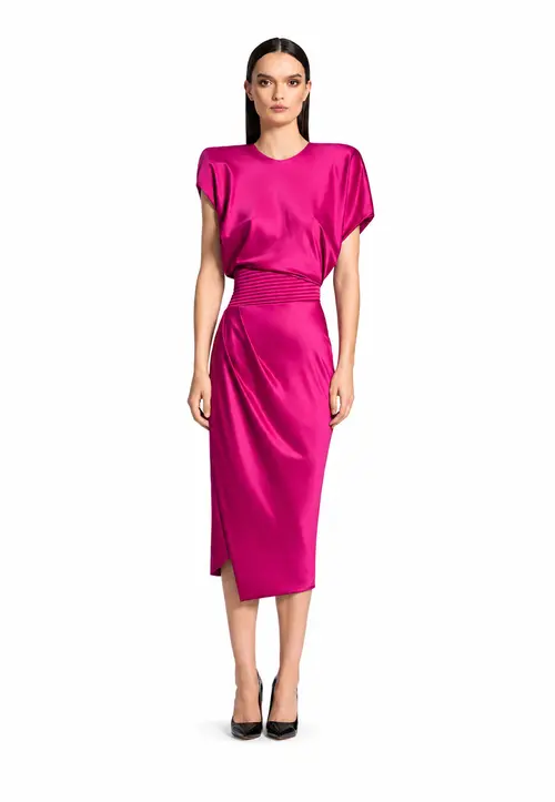 ZHIVAGO Bond Midi Dress - Fuchsia