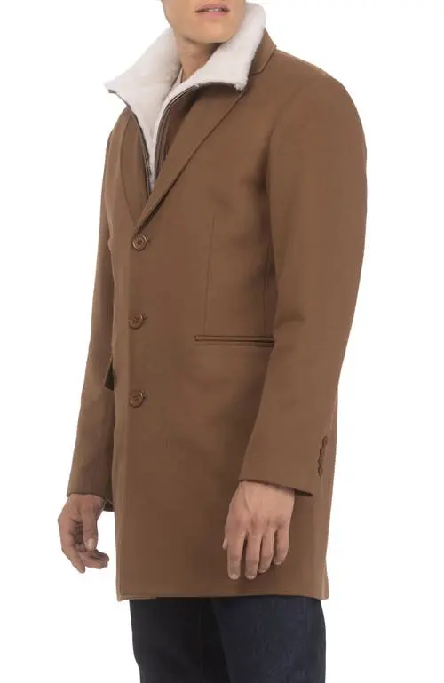 Gorski Wool Short Coat Crafted From Loro Piana With Genuine Shearling Trim