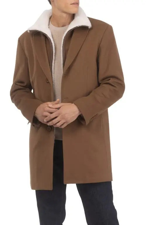 Gorski Wool Short Coat Crafted From Loro Piana With Genuine Shearling Trim